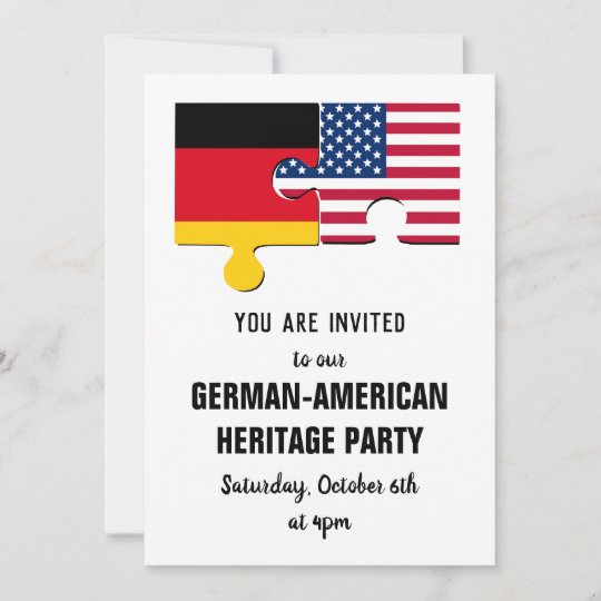GERMAN AMERICAN Heritage Invitation | Zazzle.com