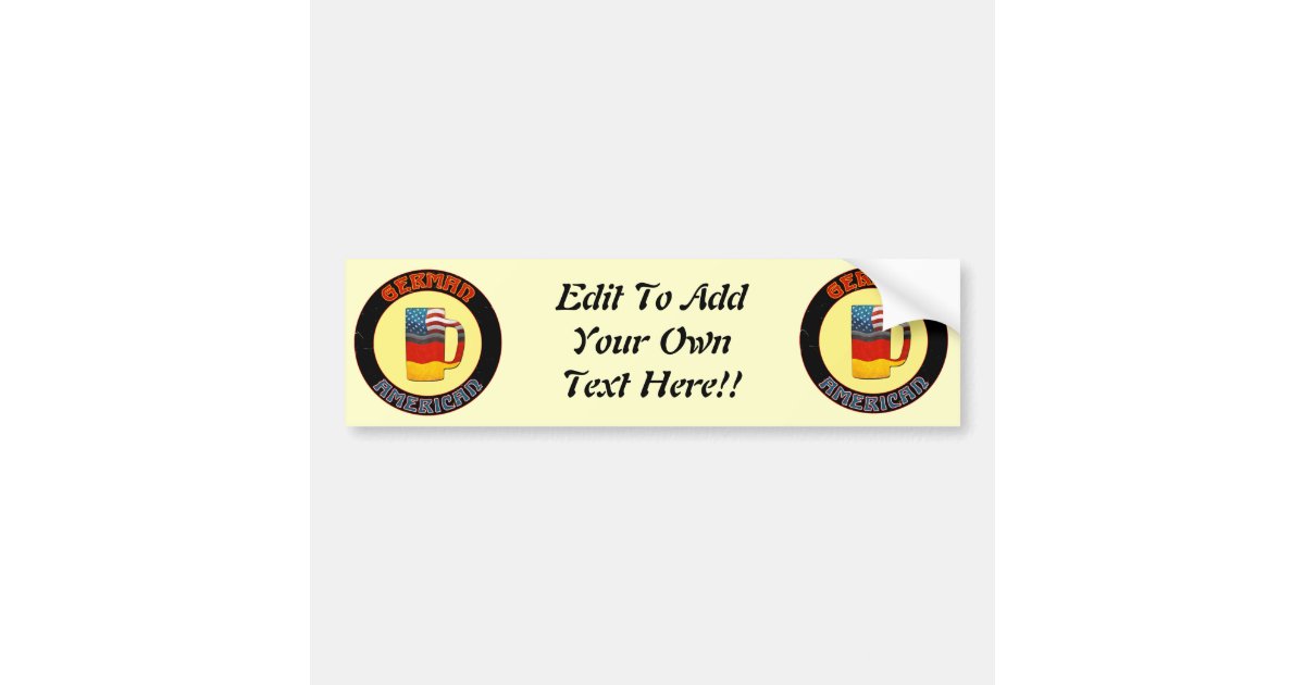 German American Stein Bumper Stickers | Zazzle