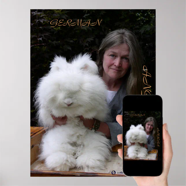GERMAN ANGORA RABBIT ADD POSTER | Zazzle