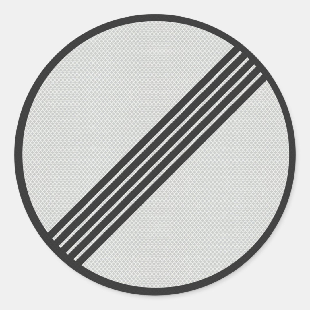 German Autobahn 'No speed restrictions' sticker | Zazzle