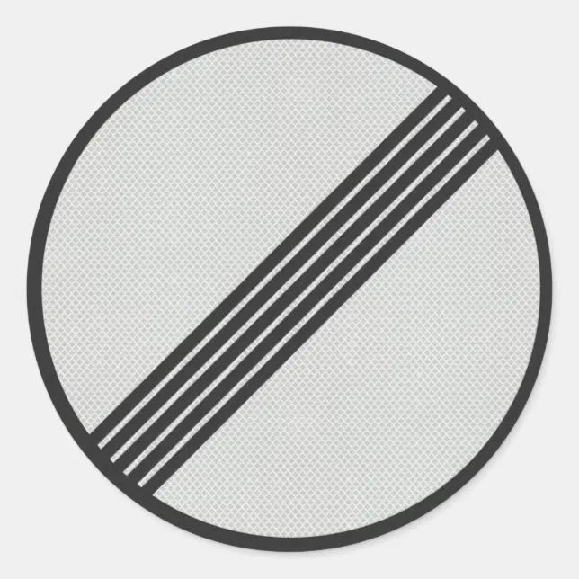 German Autobahn 'No speed restrictions' sticker | Zazzle