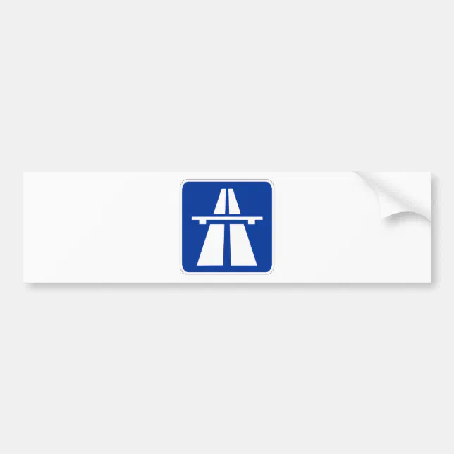 German Autobahn Sign Bumper Sticker | Zazzle
