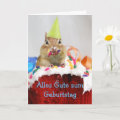 German Birthday Chipmunk Card | Zazzle