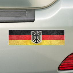 German Bumper Sticker Grunge Eagle Crest Decal | Zazzle