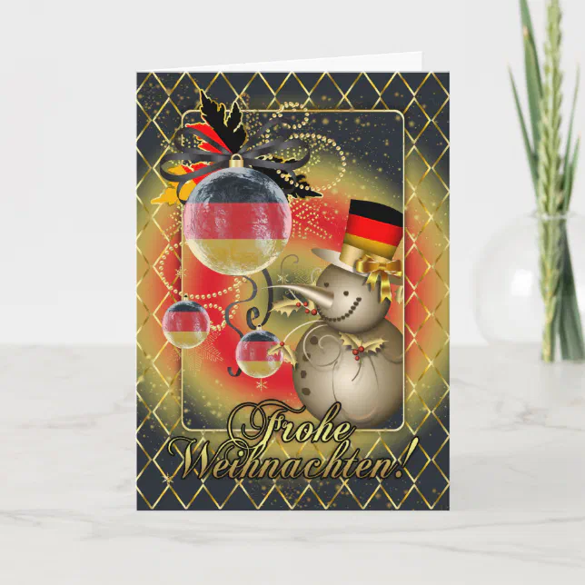 German Christmas Card - Frohe Weihnachten | Zazzle
