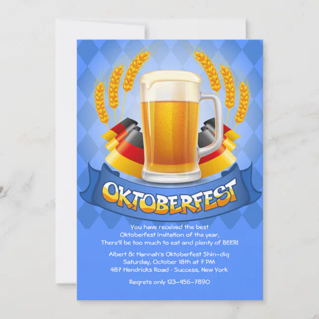 German Colors Oktoberfest Invitation | Zazzle