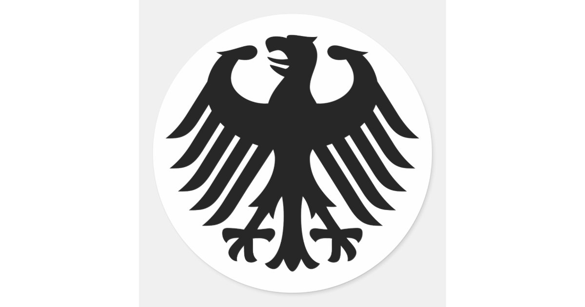 German Eagle Classic Round Sticker | Zazzle