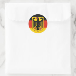 German Eagle Flag Classic Round Sticker | Zazzle