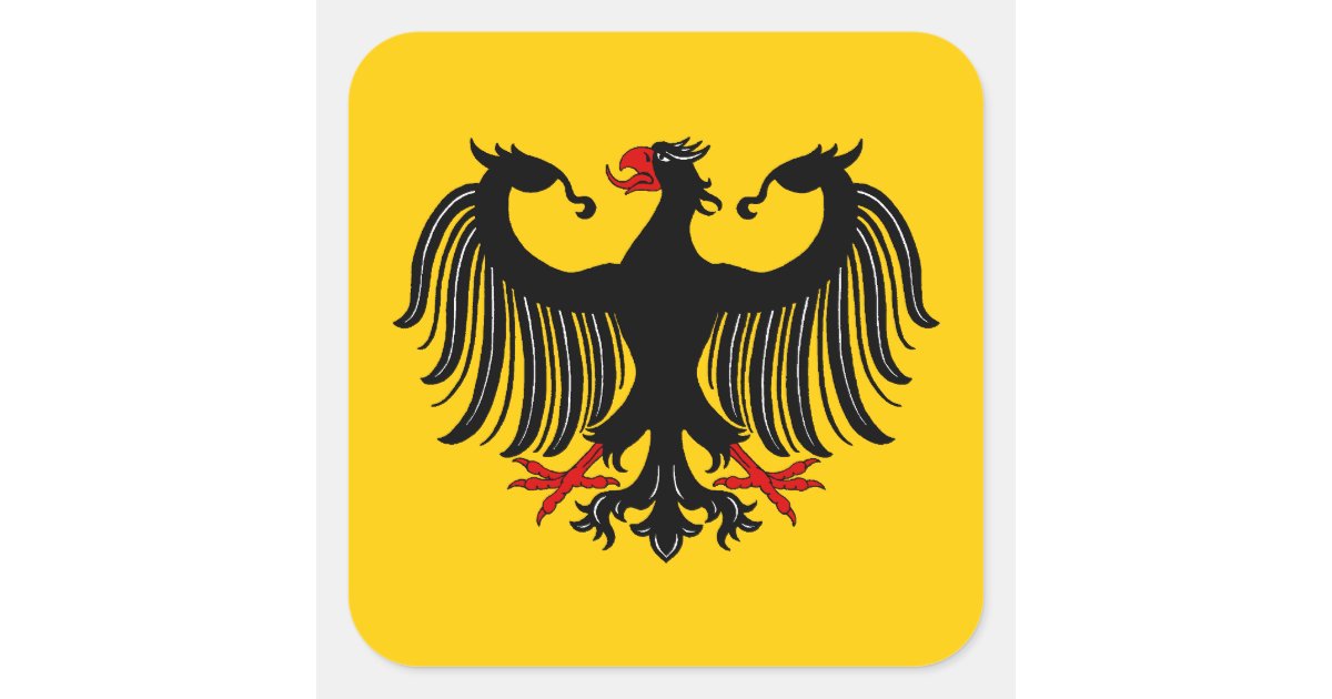 German Eagle Square Sticker | Zazzle