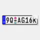 German Euro License Plate White Bumper Sticker | Zazzle