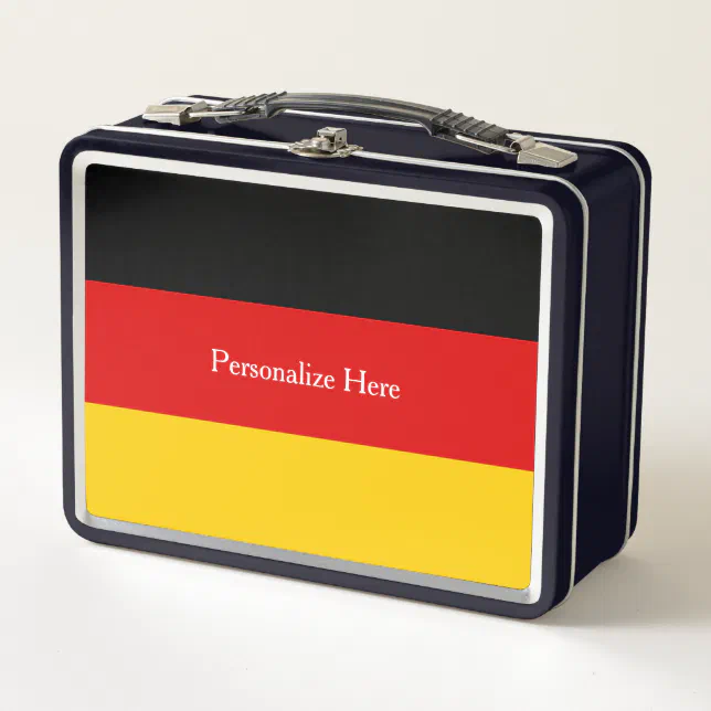 German Flag Black Red Gold Deutsche Flagge Metal Lunch Box | Zazzle