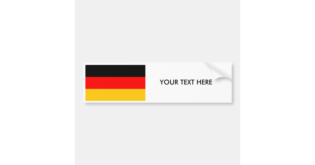 GERMAN FLAG Bumper Sticker | Zazzle
