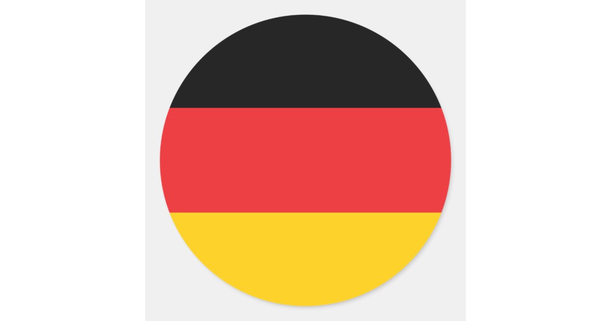 German flag classic round sticker | Zazzle.com