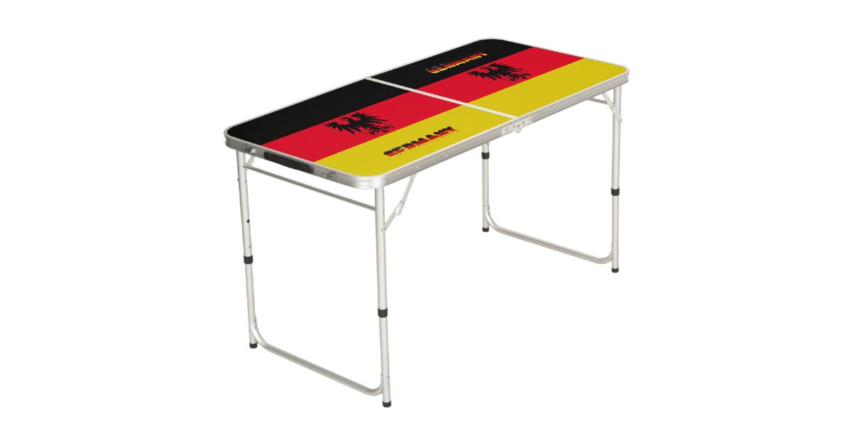German flag-coat of arms beer pong table | Zazzle