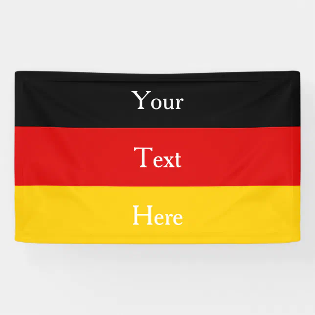 German Flag Colors Black Red Gold Personalized Banner | Zazzle
