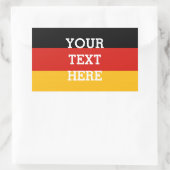 GERMAN FLAG COLORS + your text Rectangular Sticker | Zazzle