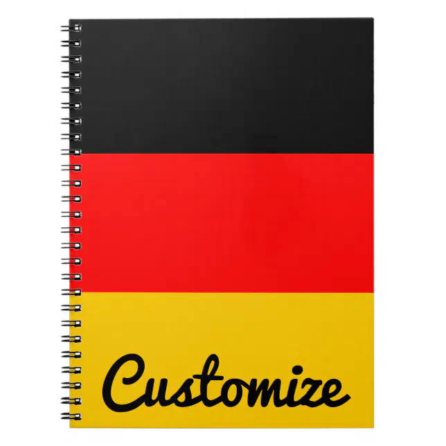 German Flag Deutsche Flagge Custom Notebook | Zazzle