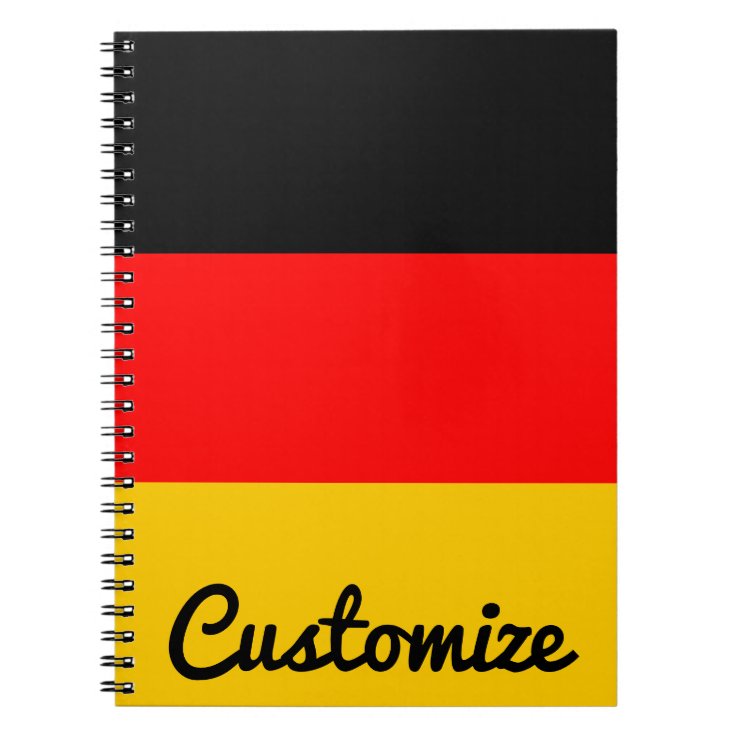 German Flag Deutsche Flagge Custom Notebook | Zazzle