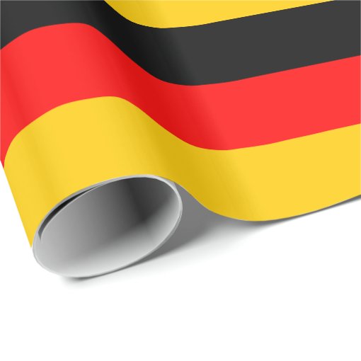 German Flag Deutsche Flagge Striped Wrapping Paper | Zazzle
