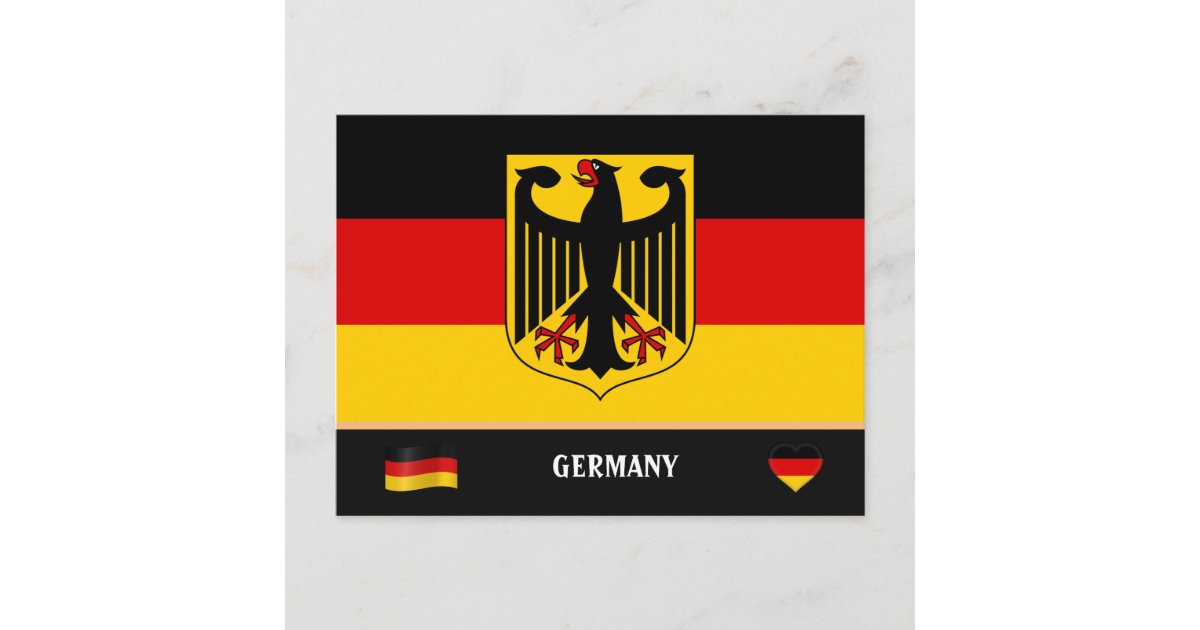 German Flag & German country travel / Germany Postcard | Zazzle