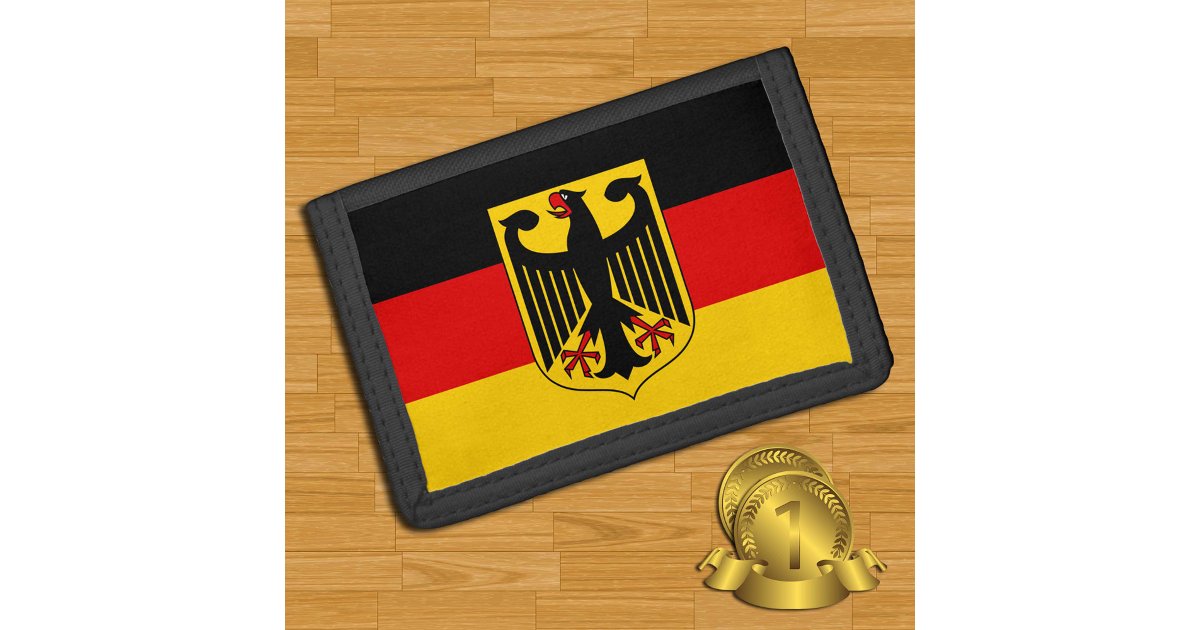German flag & Germany, Eagle fashion /sports Trifold Wallet | Zazzle