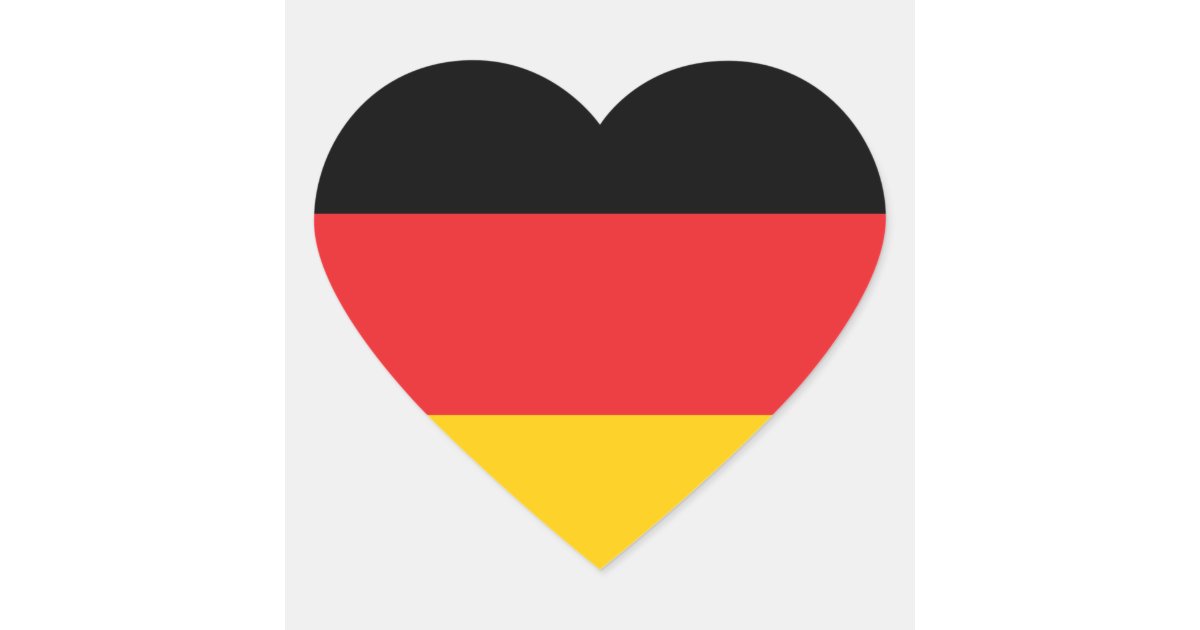 German flag heart sticker | Zazzle