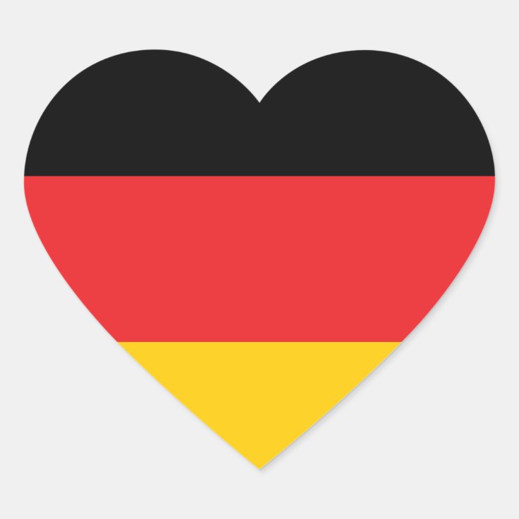 German flag heart sticker | Zazzle