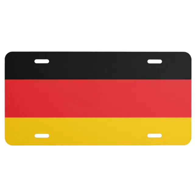 German flag license plate | Zazzle