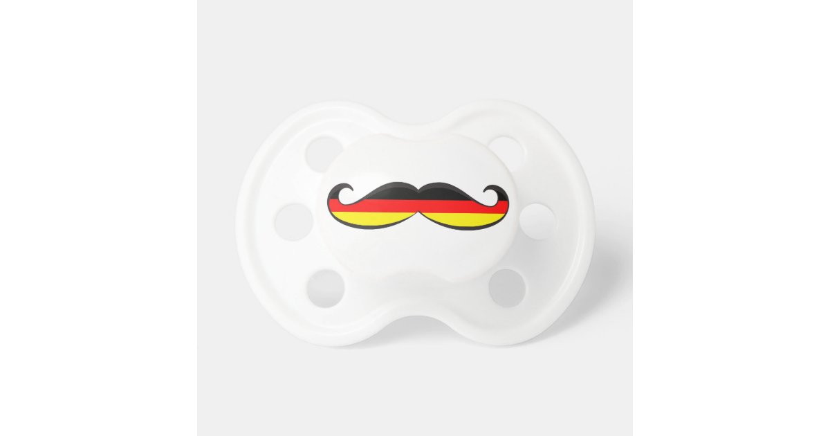 German Flag Mustache Pacifier | Zazzle