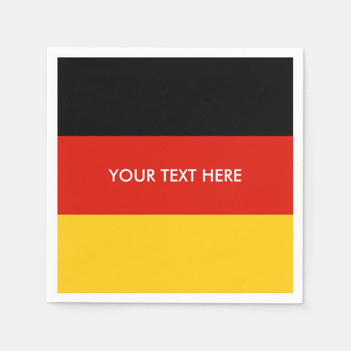 German flag of Germany custom party napkins | Zazzle