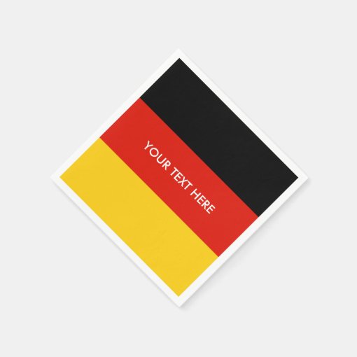 German flag of Germany custom party napkins | Zazzle