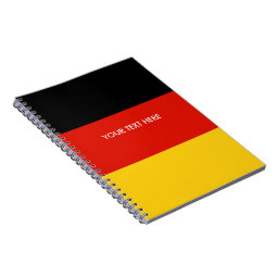 German flag of Germany custom spiral notebook | Zazzle