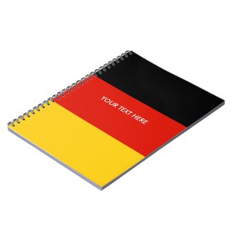 German flag of Germany custom spiral notebook | Zazzle