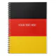 German flag of Germany custom spiral notebook | Zazzle