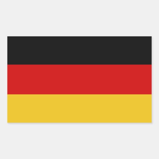 German Flag Rectangular Sticker | Zazzle.com