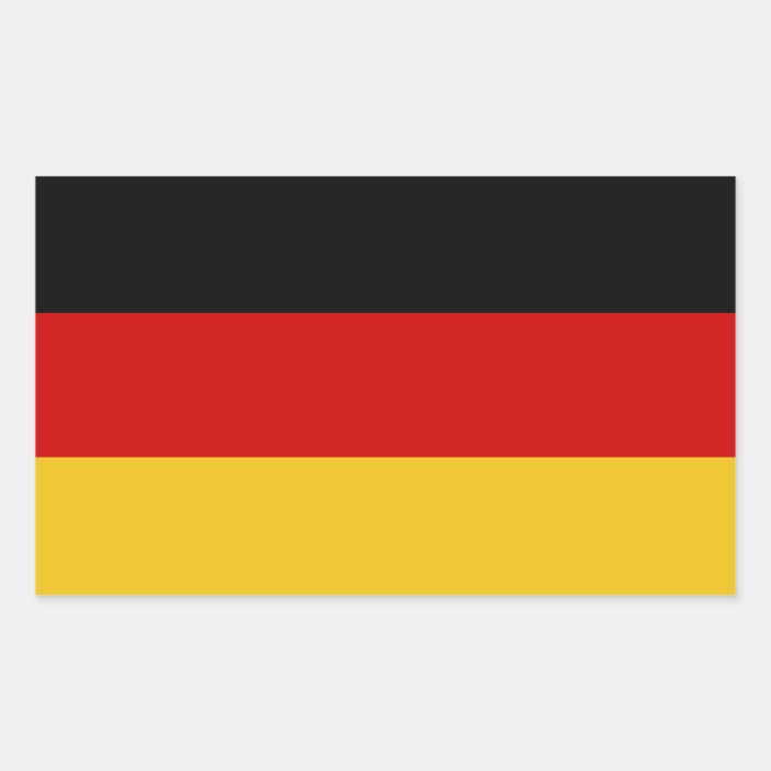 German Flag Rectangular Sticker | Zazzle.com