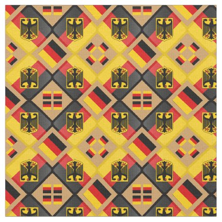 Germany | Symbols Pattern Fabric | Zazzle.com