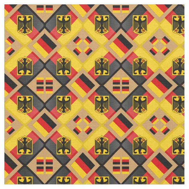 Germany | Symbols Pattern Fabric | Zazzle.com
