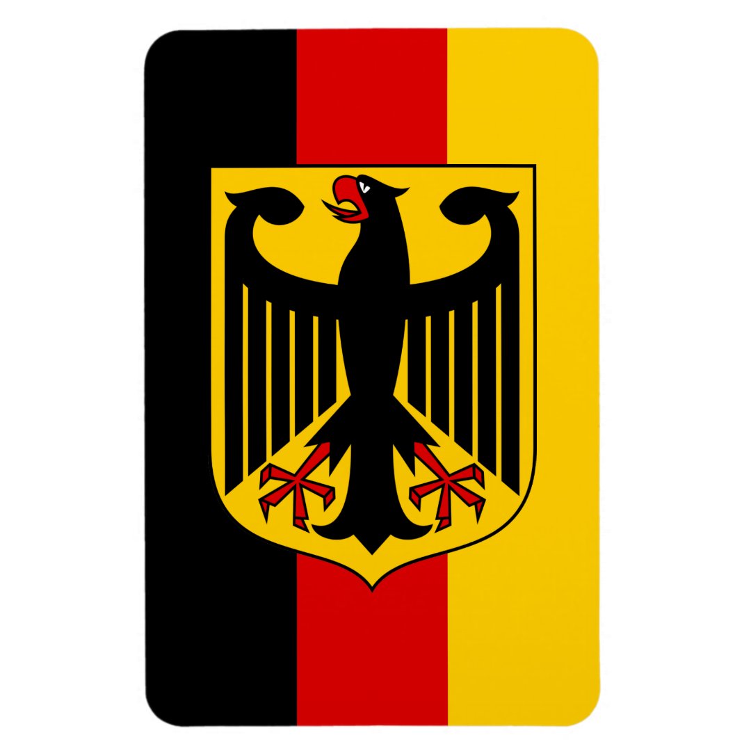 German Flag with Crest Magnet | Zazzle