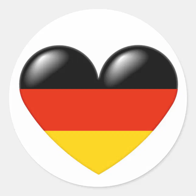 German heart sticker - Deutsche Herz | Zazzle