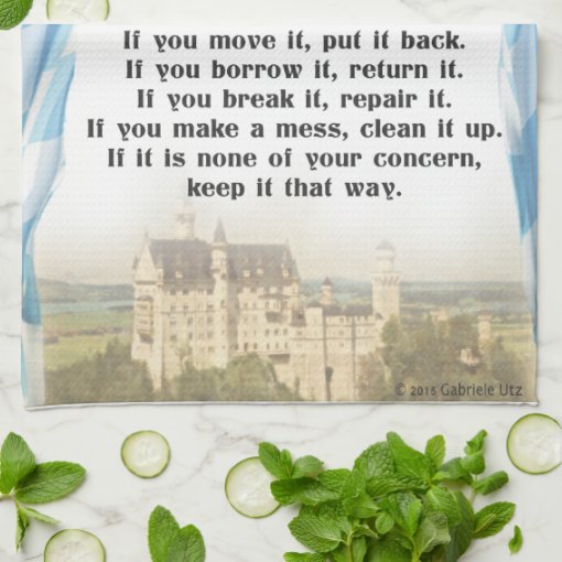 German House Rules Kitchen Cloth | Zazzle