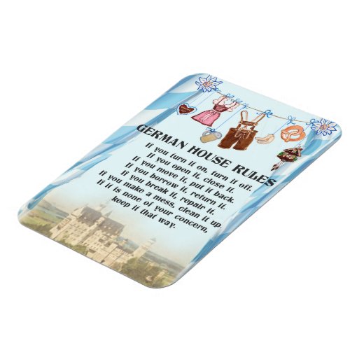 German House Rules Magnet | Zazzle