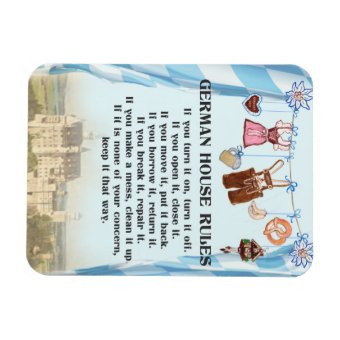 German House Rules Magnet | Zazzle