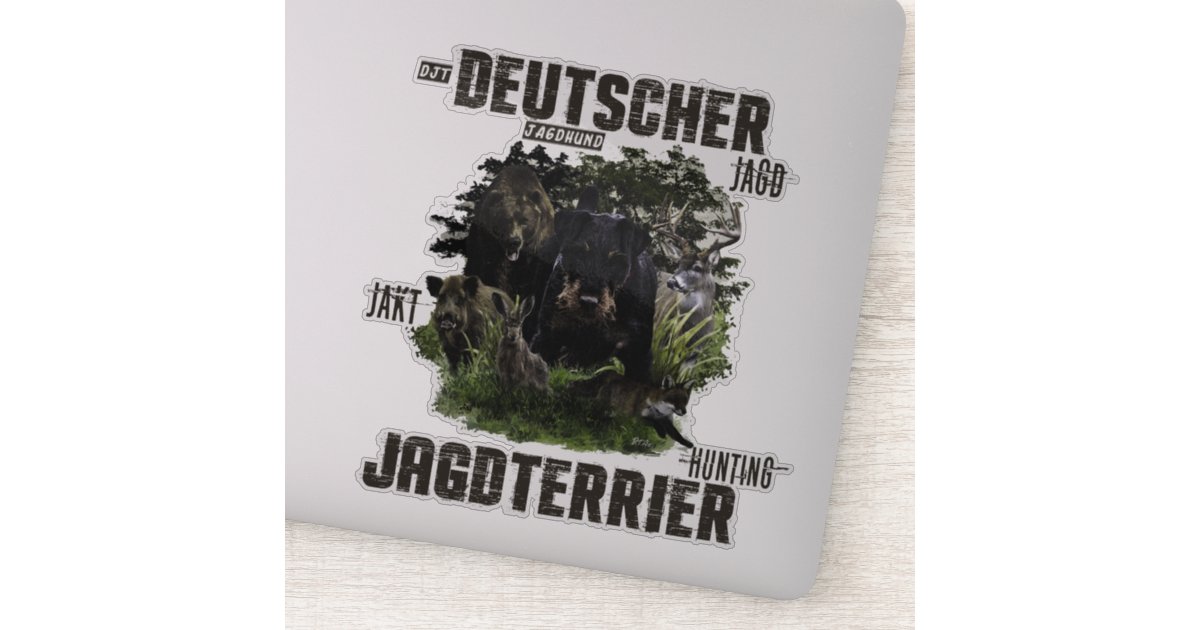 German Hunting Terrier (Jagdterrier) Sticker | Zazzle
