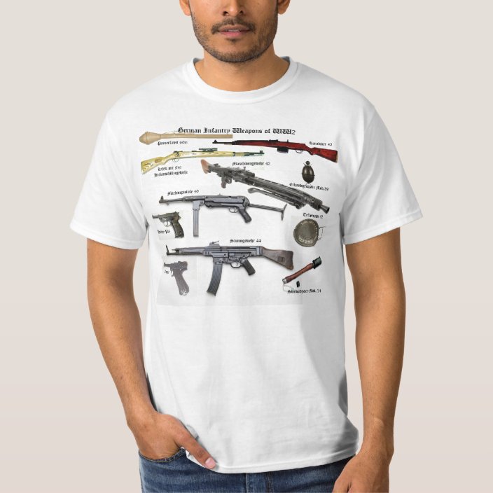 German Infantry Weapons of WW2 T-Shirt | Zazzle.com