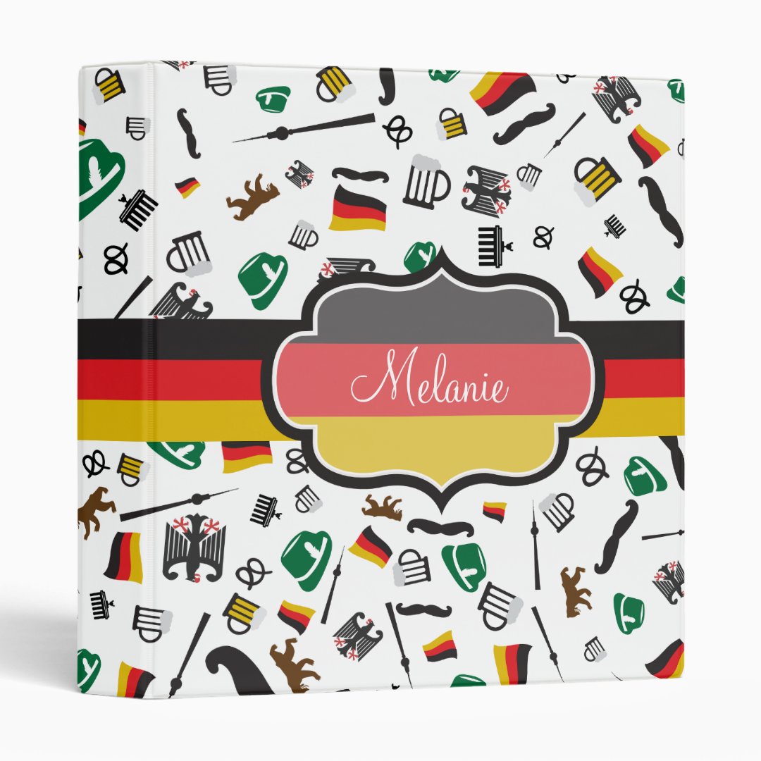 German items with Flag of Germany 3 Ring Binder | Zazzle