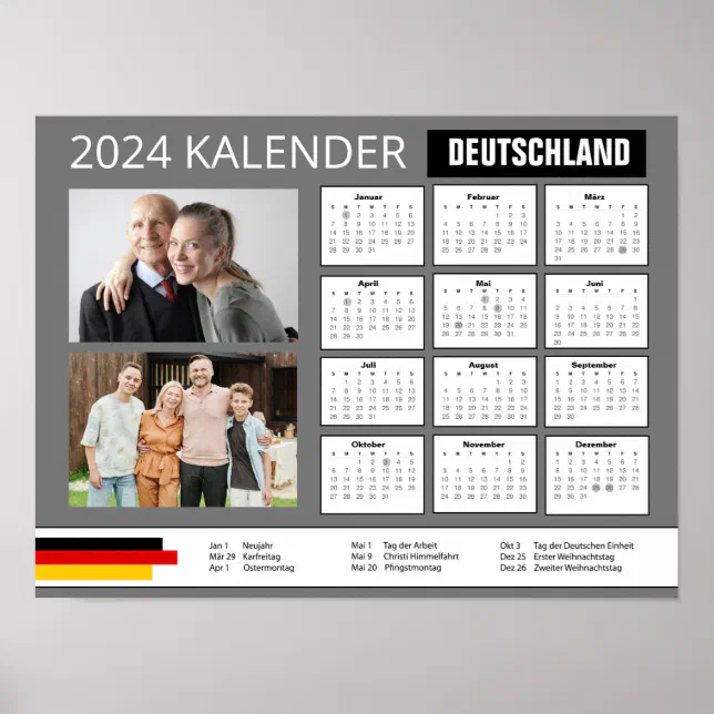 German Language | Add Your Photo 2024 Germany Poster | Zazzle