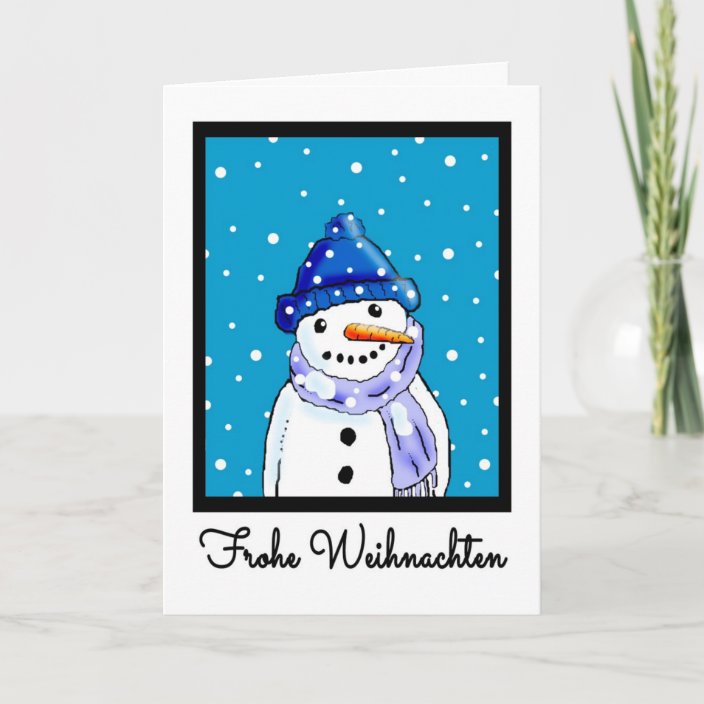 German Language Christmas Card - Frohe Weihnachten | Zazzle