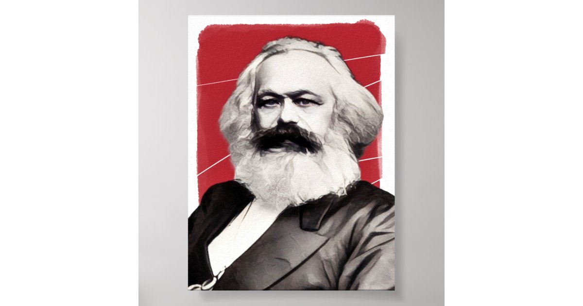 German Philosopher Karl Marx illustration Poster | Zazzle