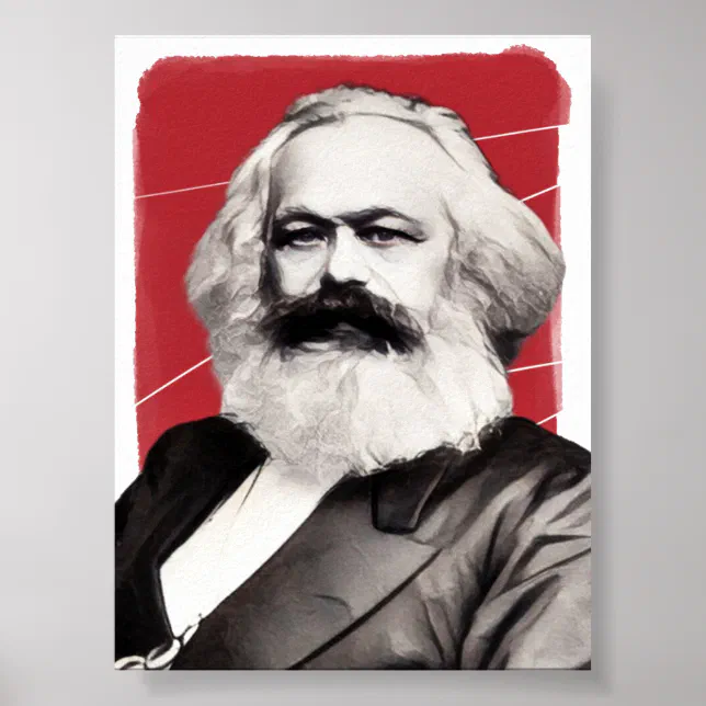 German Philosopher Karl Marx illustration Poster | Zazzle